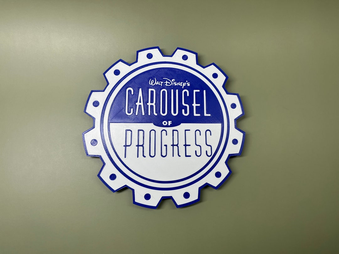 Carousel of Progress Sign Dual Color Design Vintage Disney Inspired ...