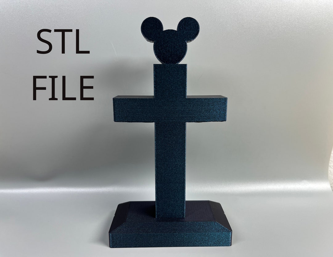 Mickey Mouse Inspired Cross STL File - Digital File Only! - Etsy