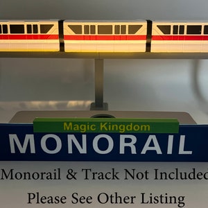 Monorail Sign With LED Lights, Interchangeable Epcot and Magic Kingdom ...