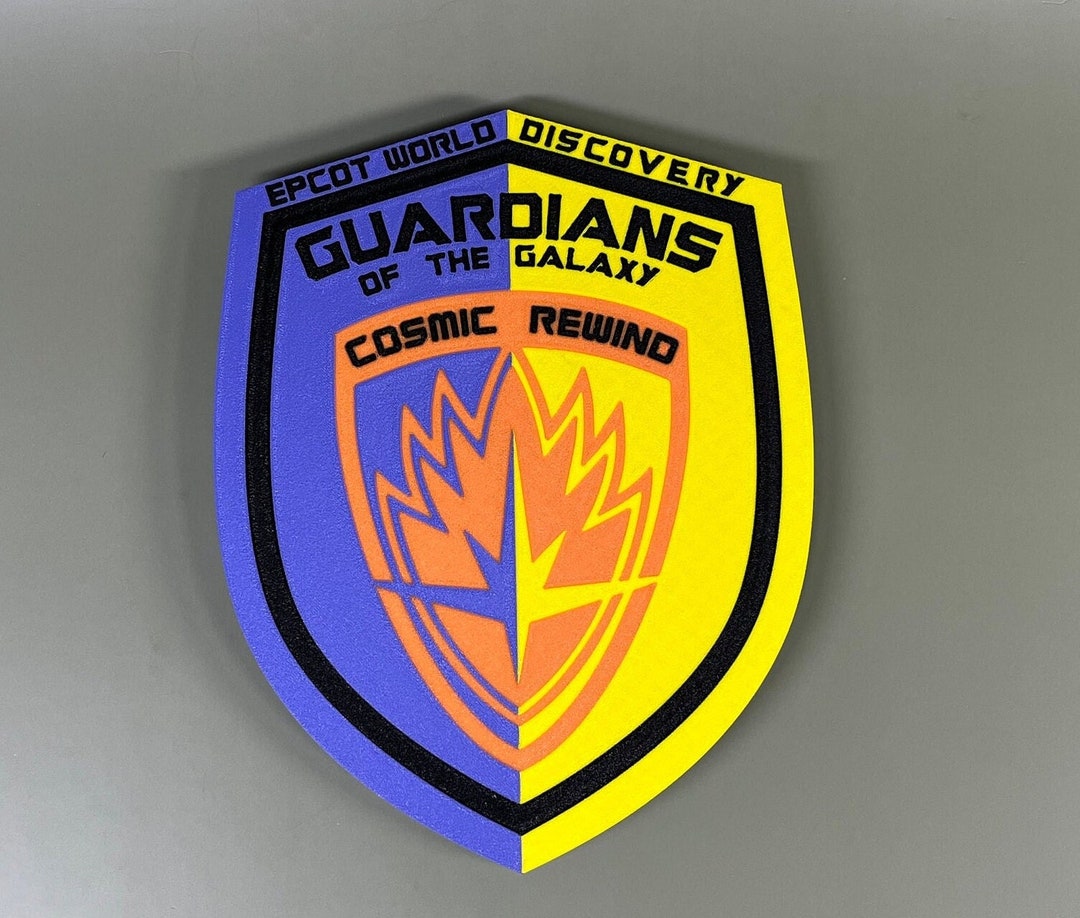 Guardians of the Galaxy: Cosmic Rewind Colorful 3D Printed Sign - Four ...
