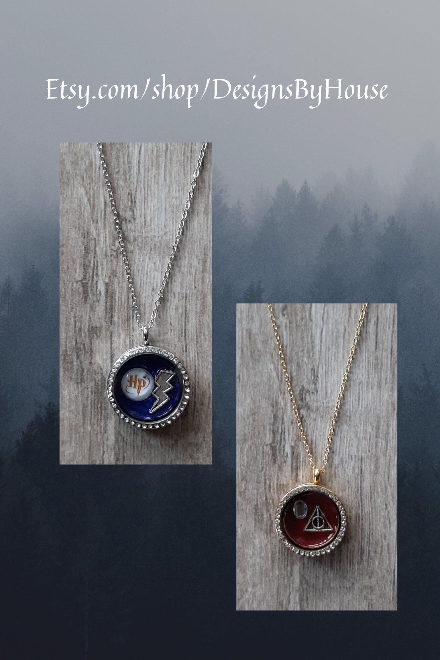 HP Locket Necklace, Wizard Locket Necklace - Etsy