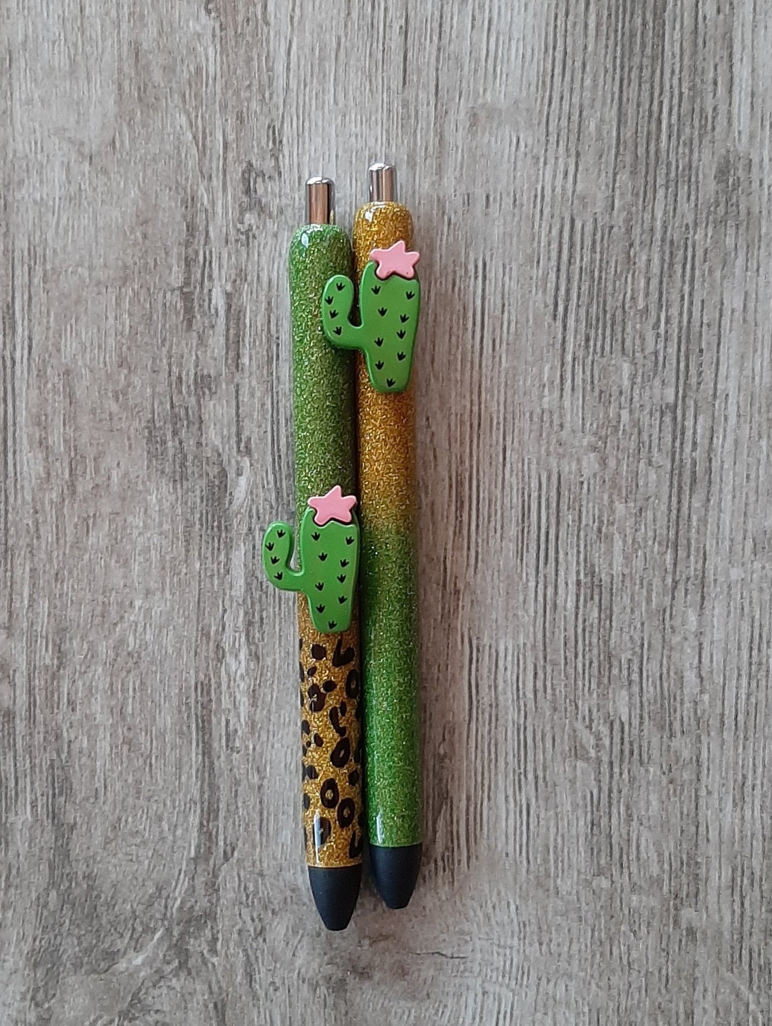 Refillable Cactus Glitter Epoxy Pen - Etsy
