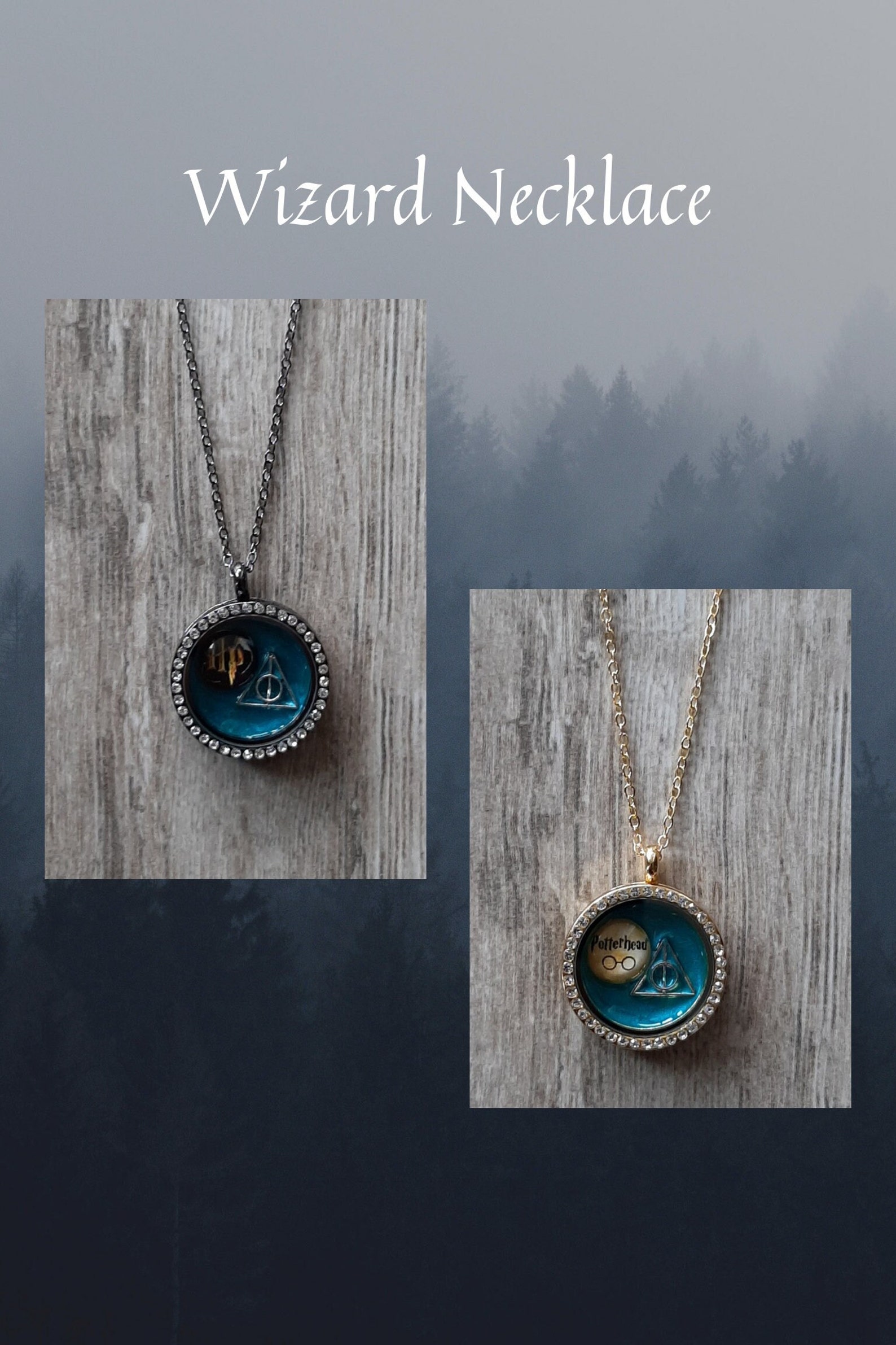 HP Locket Necklace, Wizard Locket Necklace - Etsy