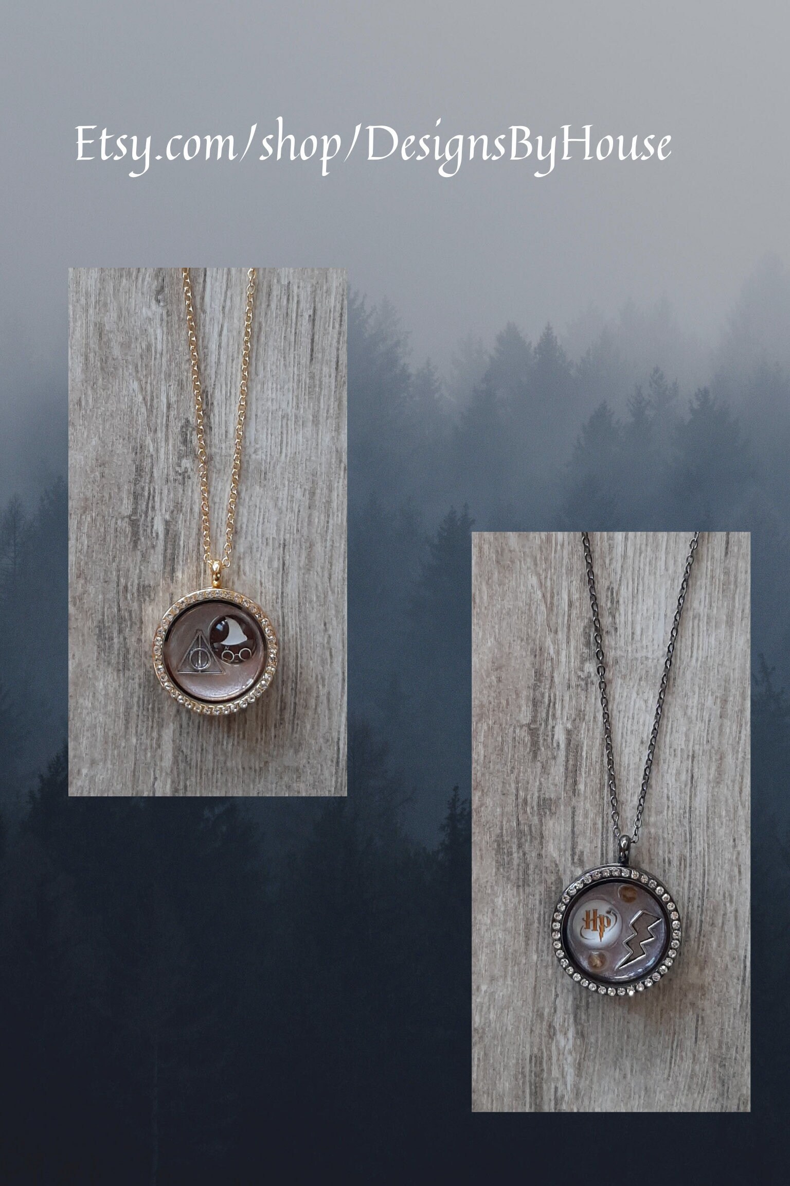 HP Locket Necklace, Wizard Locket Necklace - Etsy