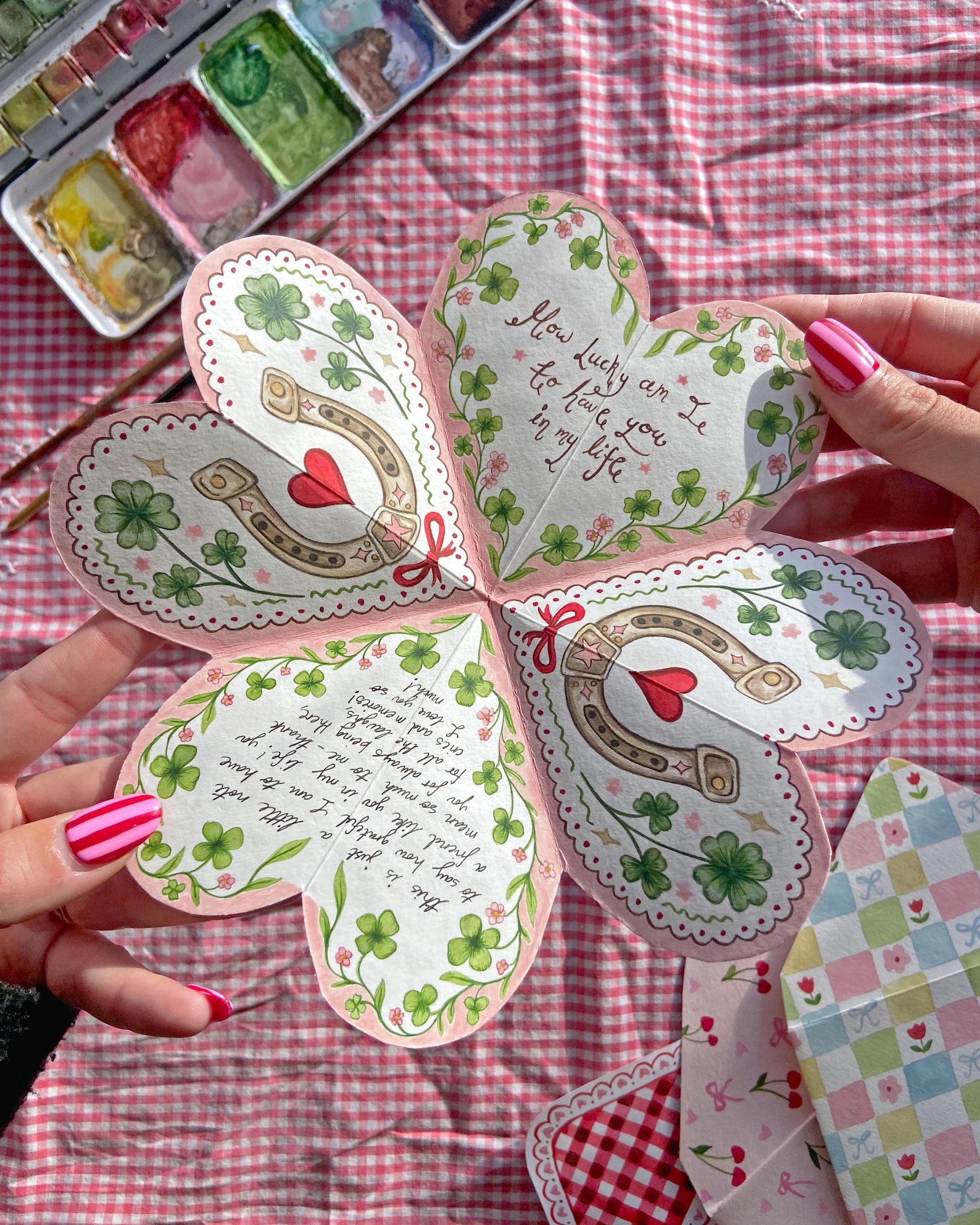 Victorian Heart Valentine Printable Origami Card Template: Digital ...