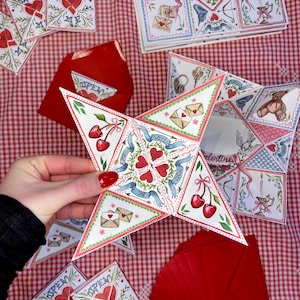 Victorian Valentine's Puzzle Purse: Hand-painted Origami Love Token ...