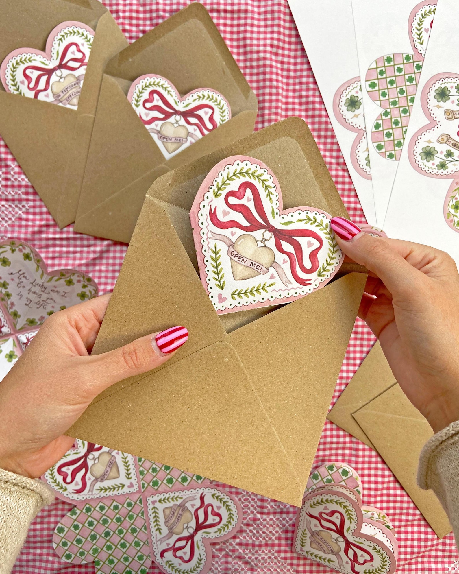 Victorian Heart Valentine Physical Hand Folded Origami Card - Etsy