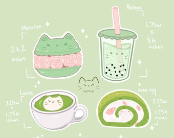 Kawaii Matcha Sticker - Etsy