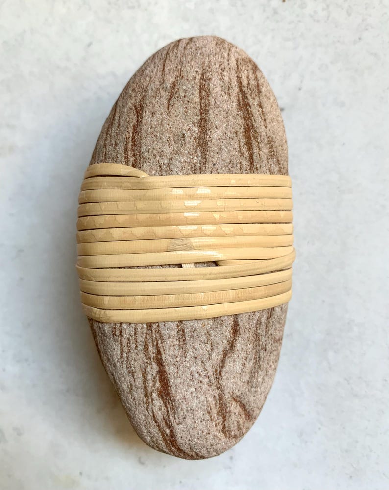 Wrapped Meditation Stone, 4, Wrapped Rock, Serenity Stone, Zen Stone ...