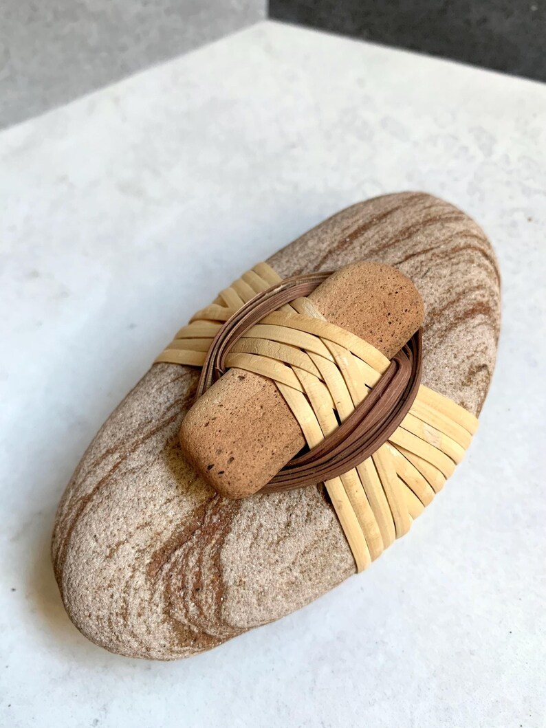 Wrapped Meditation Stone, 4, Wrapped Rock, Serenity Stone, Zen Stone ...