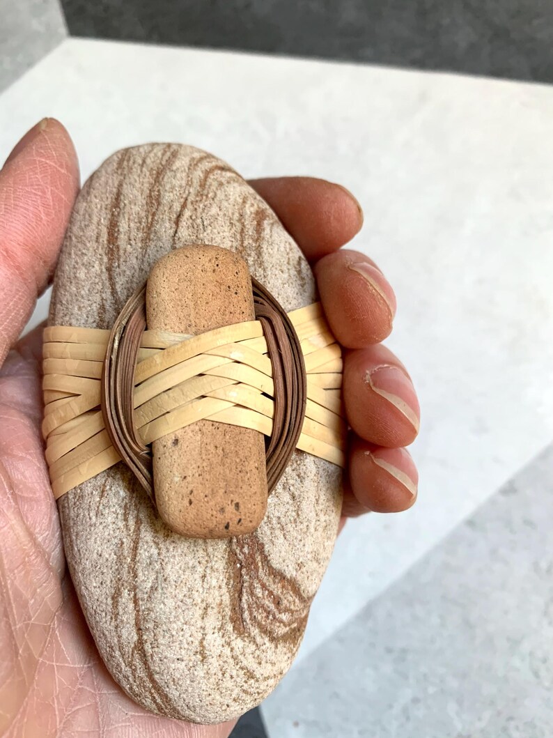 Wrapped Meditation Stone, 4, Wrapped Rock, Serenity Stone, Zen Stone ...