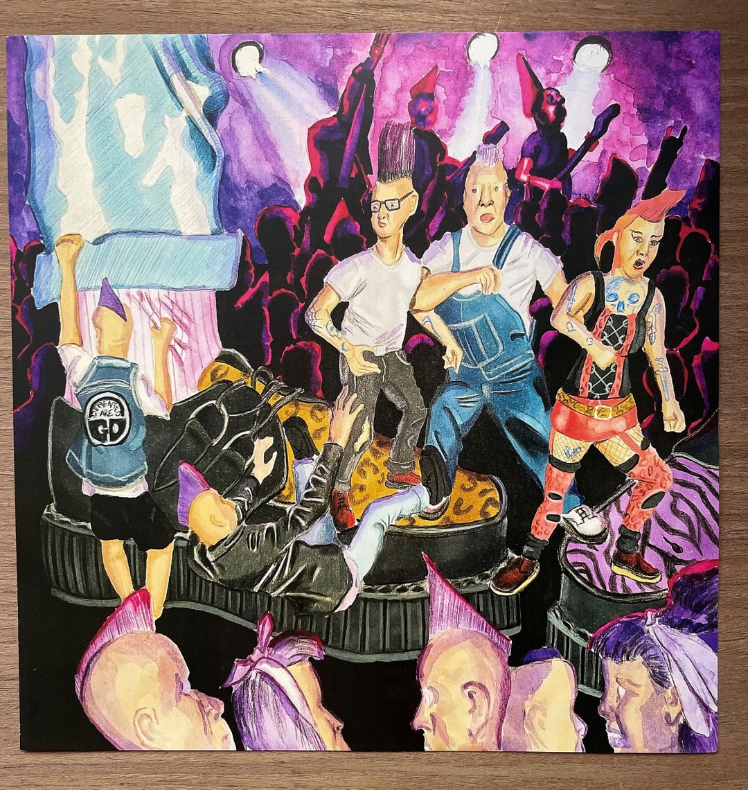 Psychobilly Wrecking Pit Art Print 300mm X 300mm - Etsy