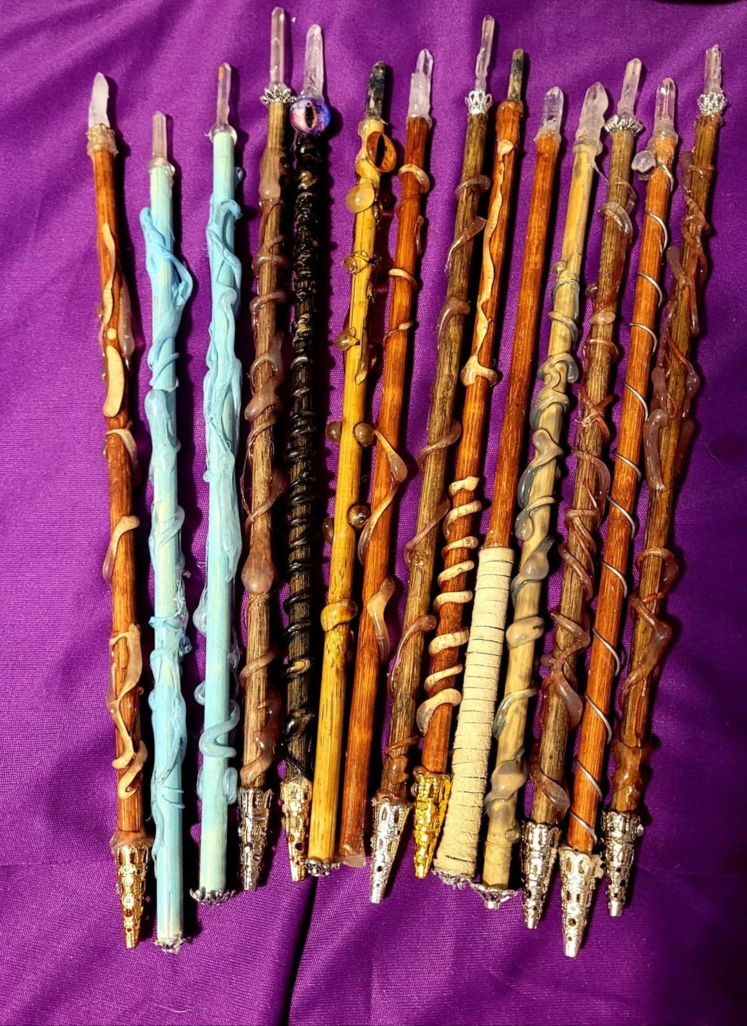 Small Wooden Crystal Point Wands - Etsy