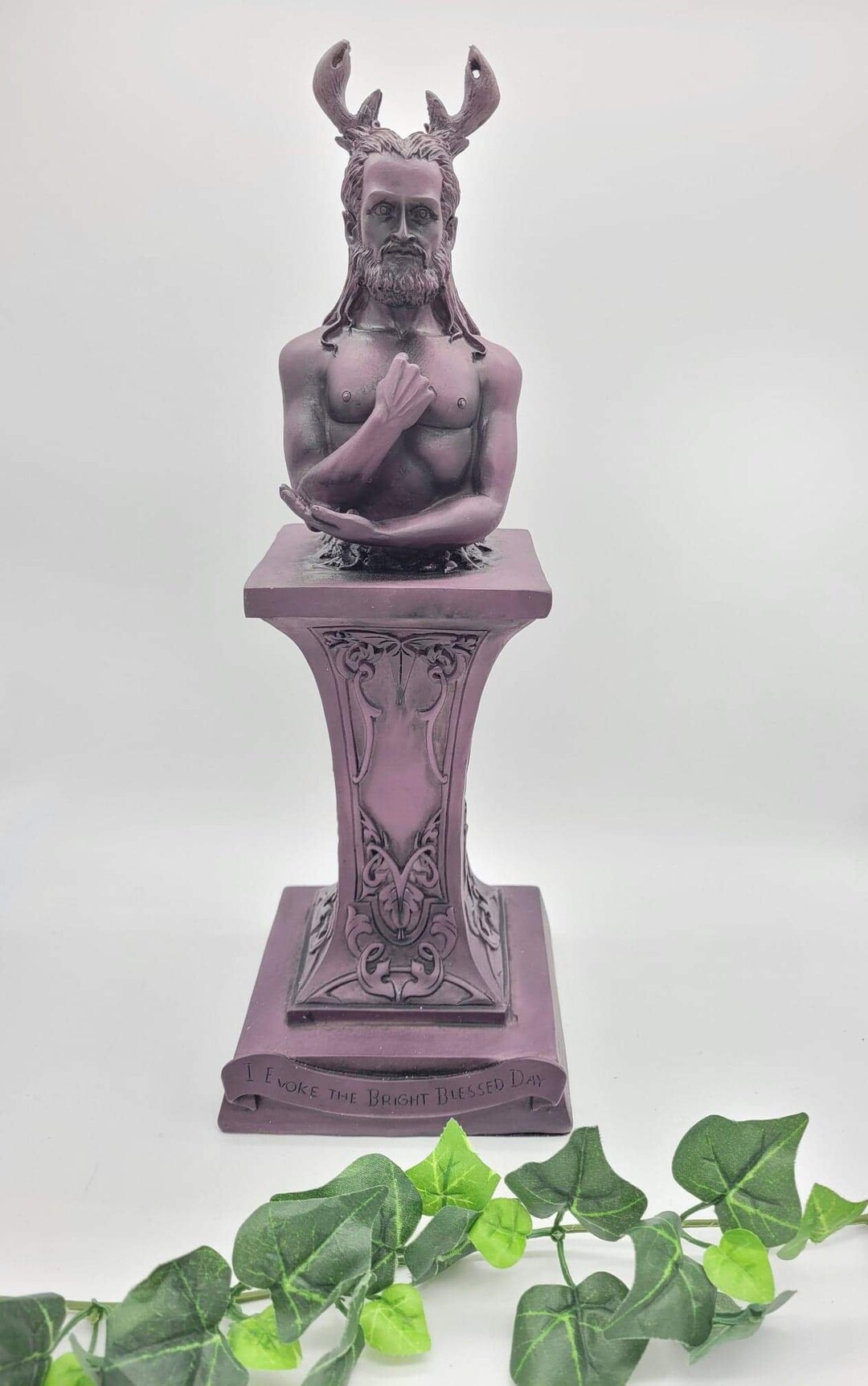 Horned God Statue aged Finish - Etsy