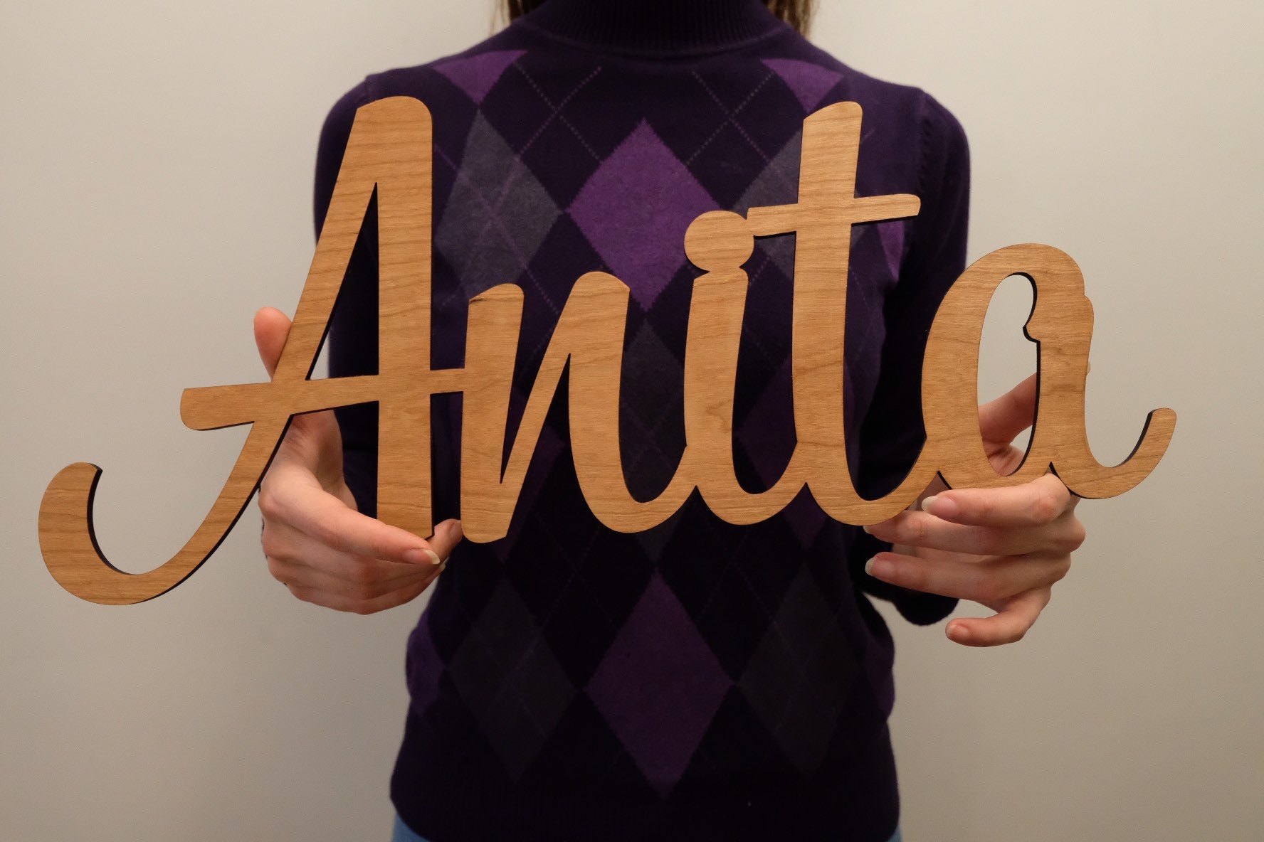 Personalized name wall sign Customized Name / message / word | Etsy