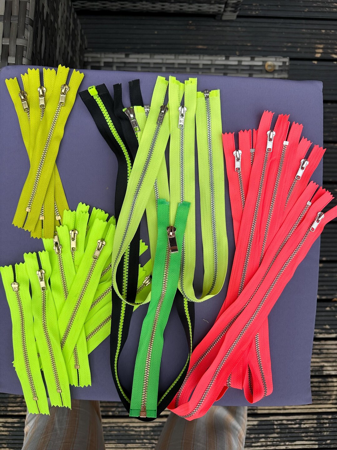 Bundle Neon Metal Zips Zippers Open End, Closed End , Short and Long - Etsy