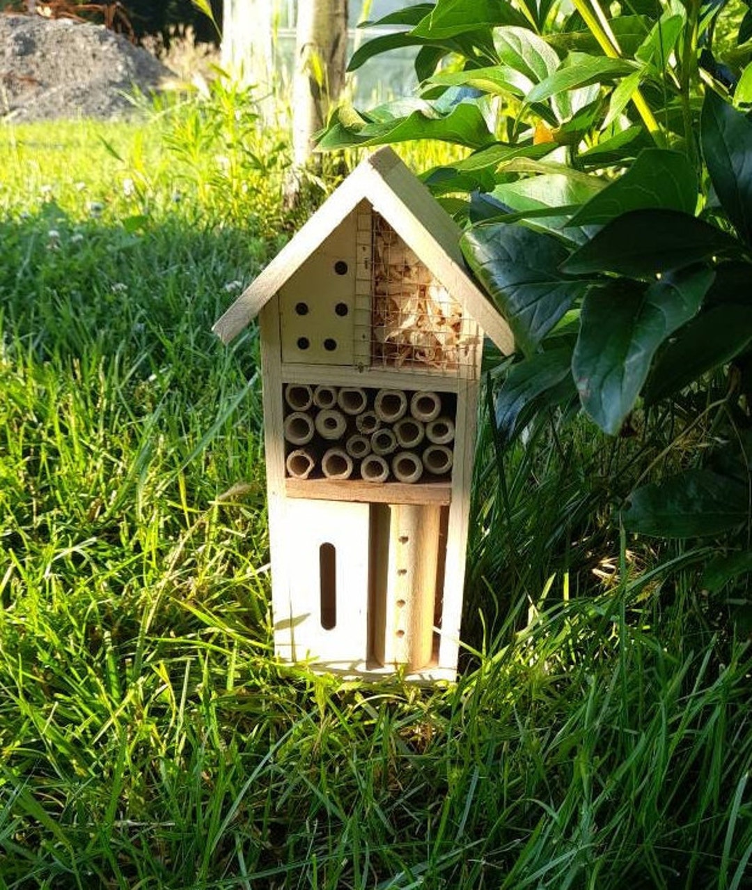 Wooden Insect Hotel, Insect Bird Hotel, House Shated Creepy Crawly ...