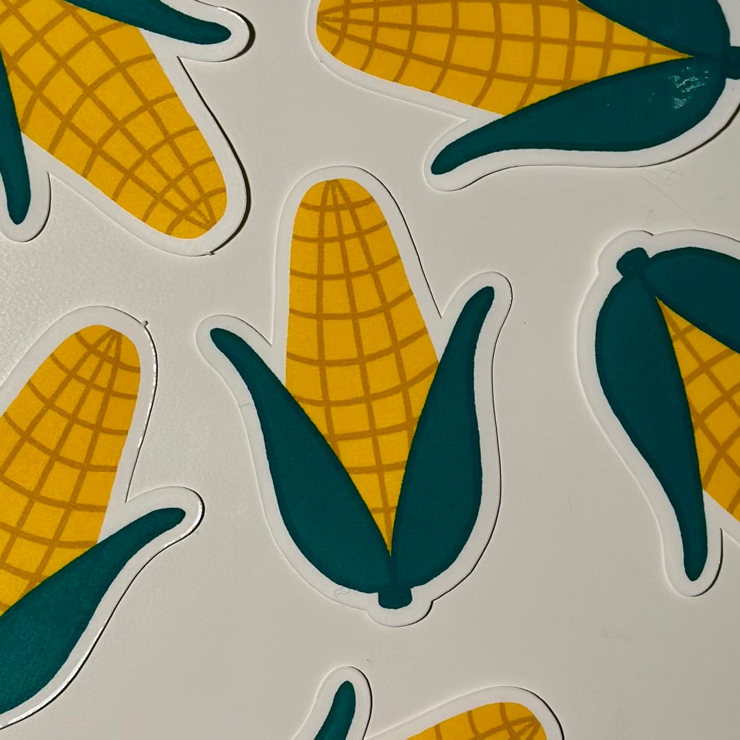 Corn Sticker | Food Sticker | Cute Sticker | Laptop Sticker | Water ...