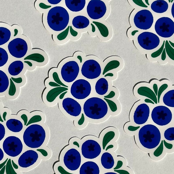 Blueberry Stickers - Etsy