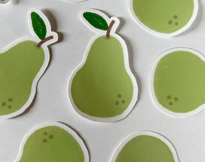 Pear Sticker | Fruit Sticker | Cute Sticker | Laptop Sticker | Water ...