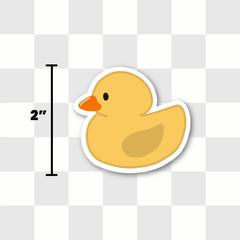 Waterproof Rubber Duck Sticker: Laminated Die-cut Toy - Etsy