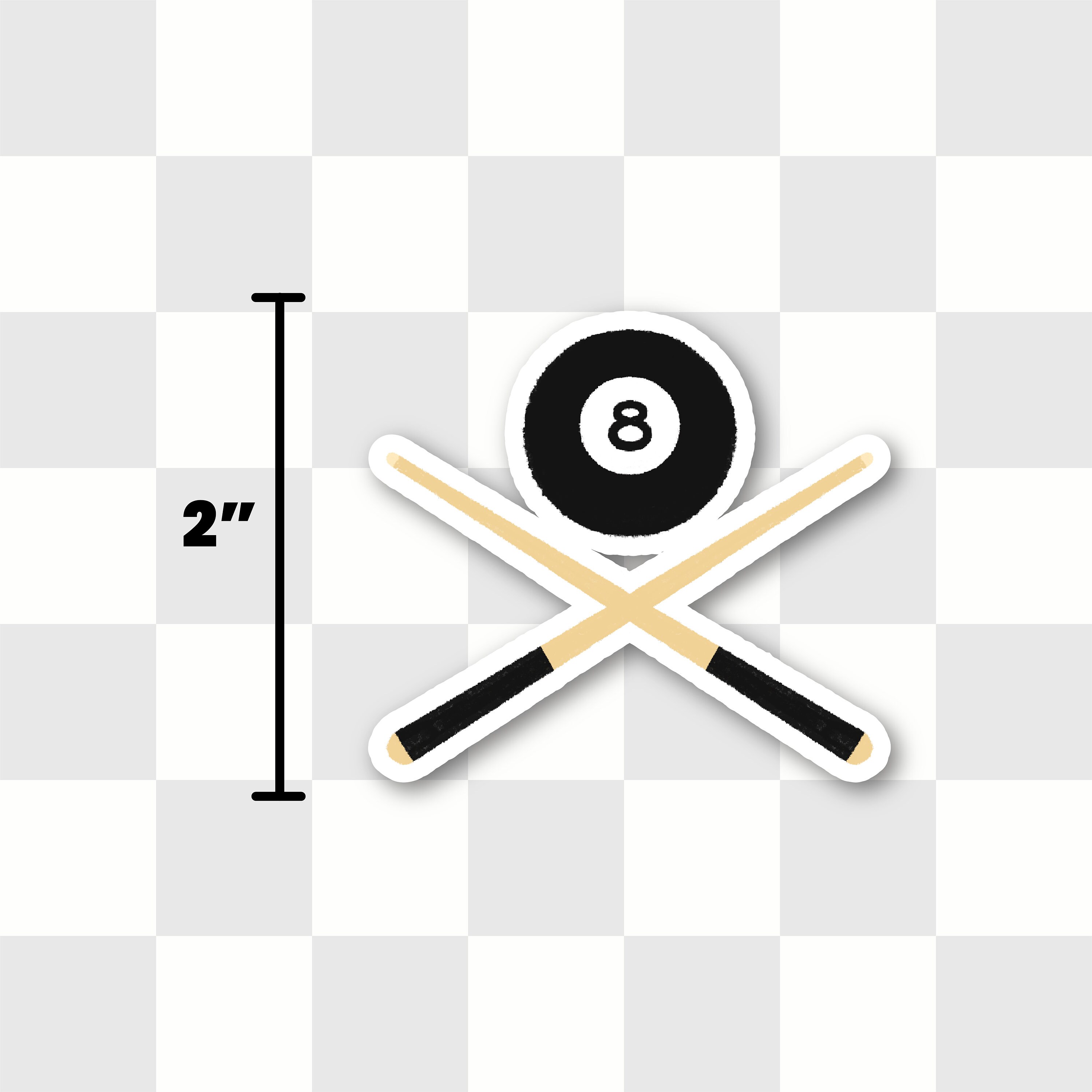 Eight Ball Sticker Billiards Sticker Cute Stickers - Etsy