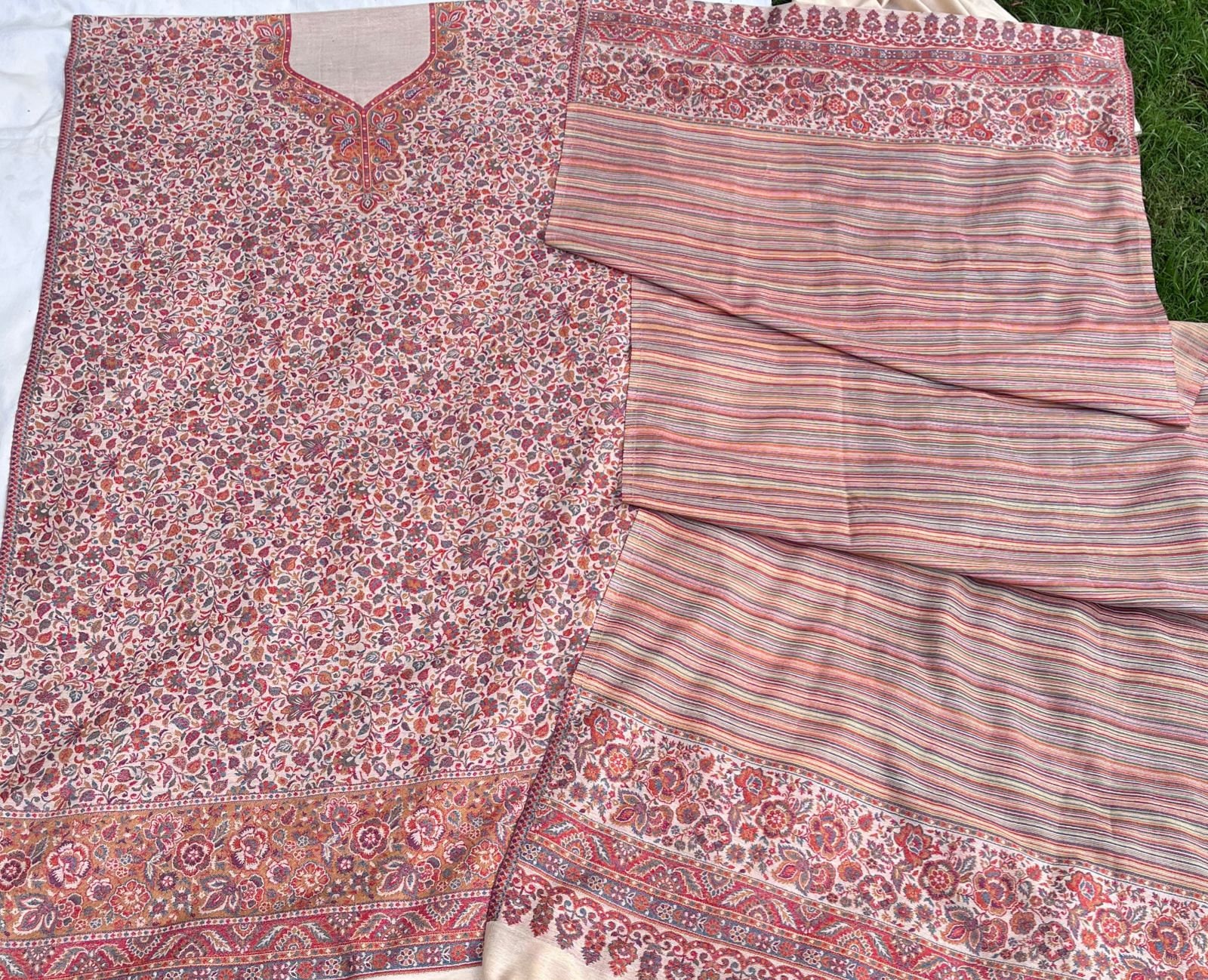 Kani Weave Warm Soft Suit Dress Fabrics Kashmiri Salwar Kameez Winter ...