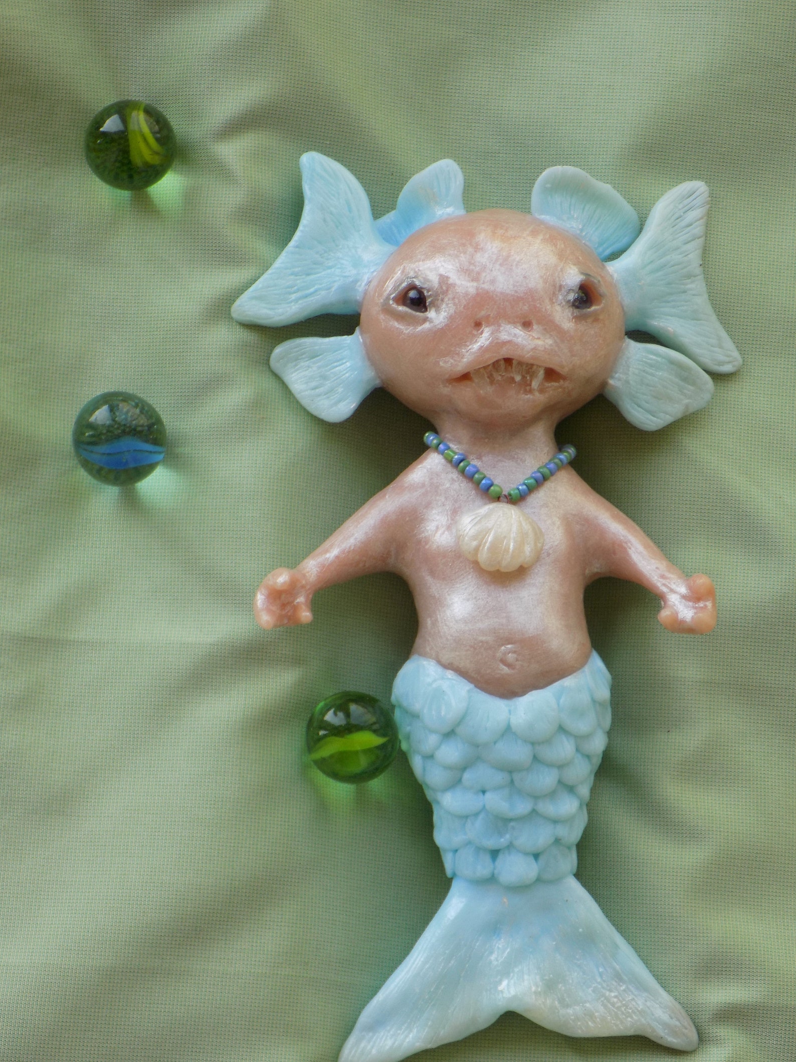 Axolotl Mermaid Little Creepy Fantasy Creature Mermaid Art - Etsy UK
