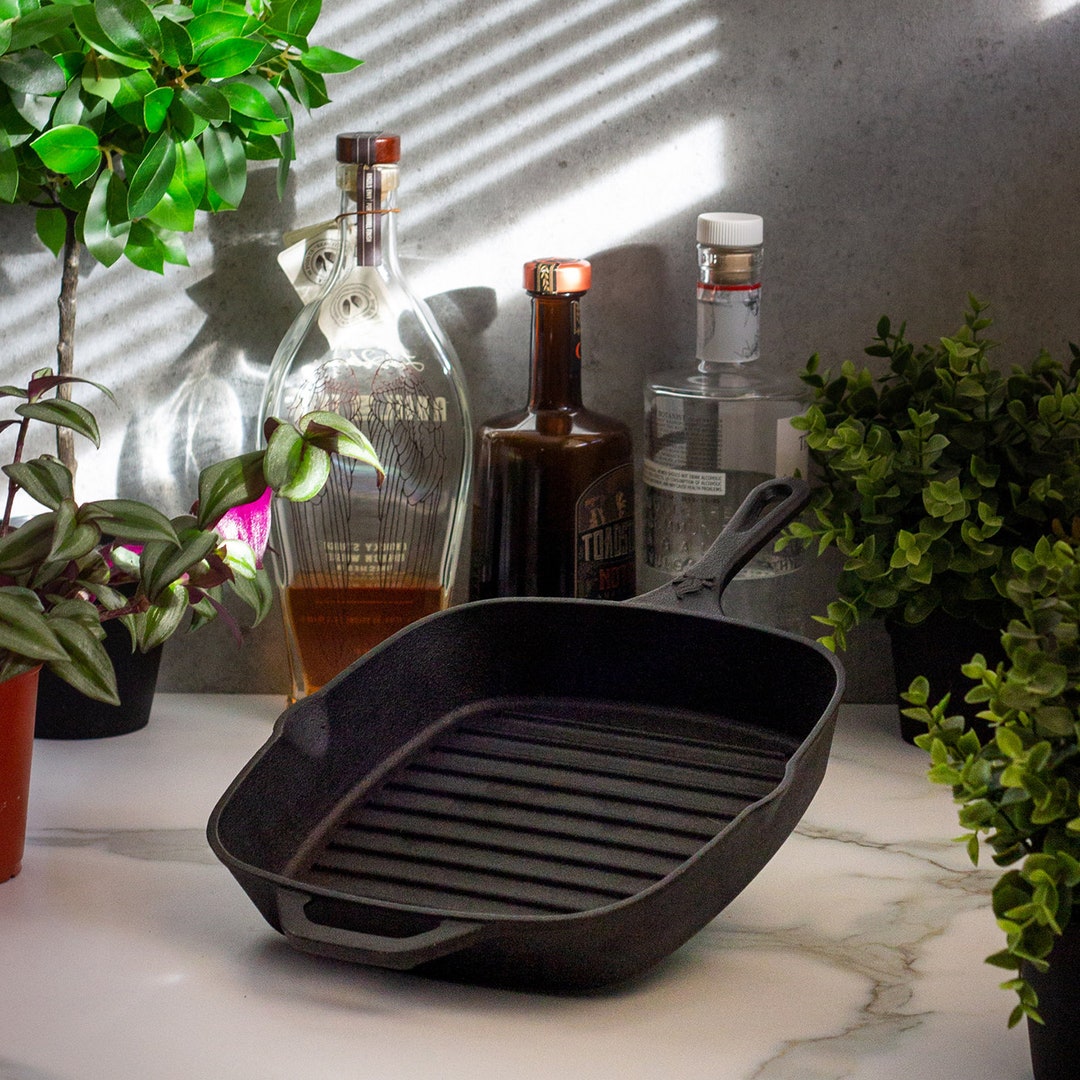 Backcountry Iron Square Grill Pan Pre-seasoned Cast Iron - Etsy