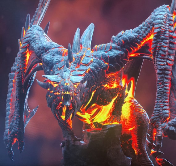 Magma Dragons multiple Poses | Etsy