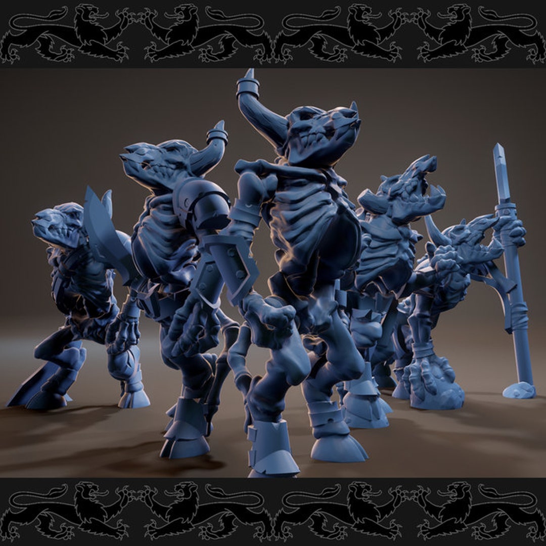 Skeletal Minotaurs multiple Poses - Etsy