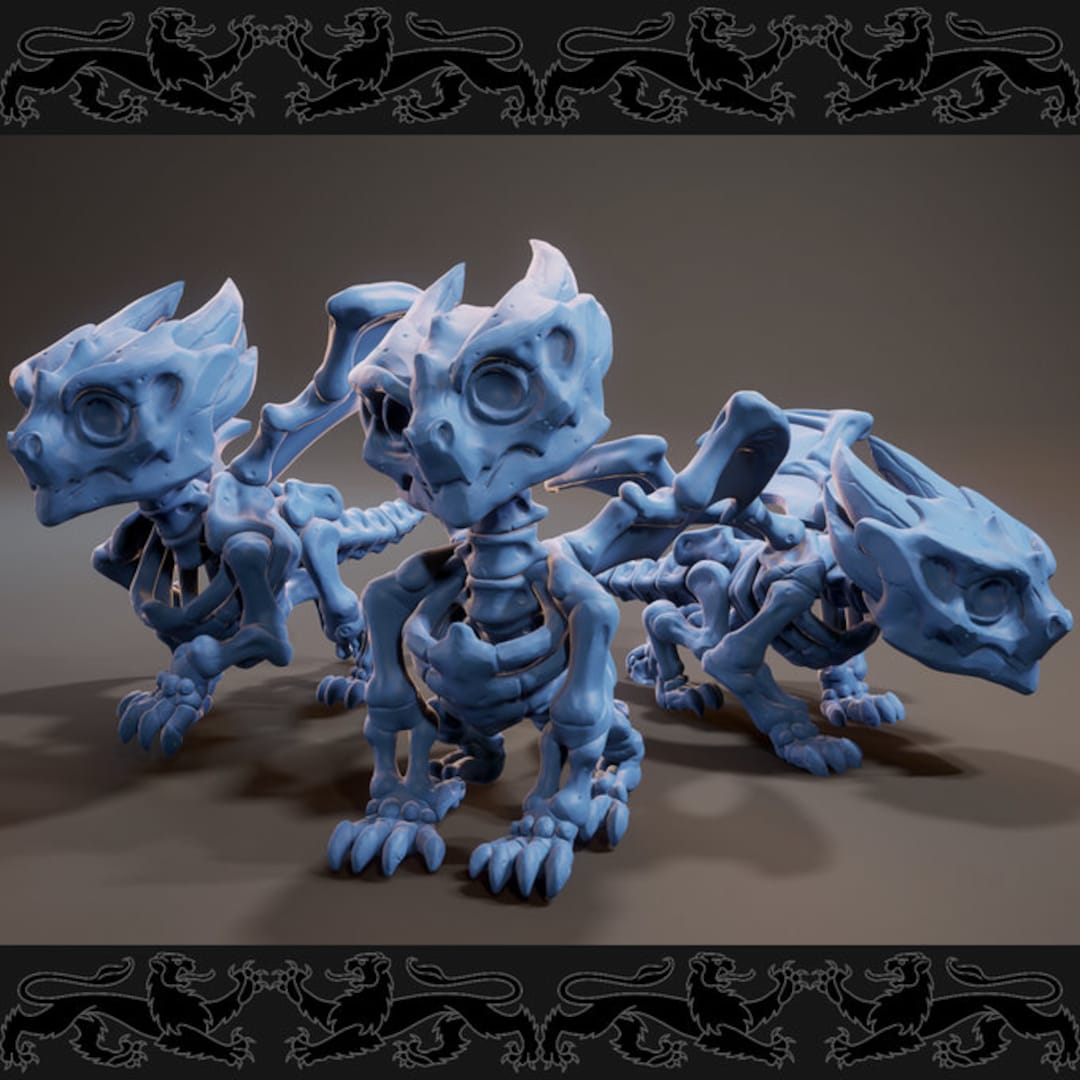 Skeleton Baby Dragon (multiple Poses) - Etsy