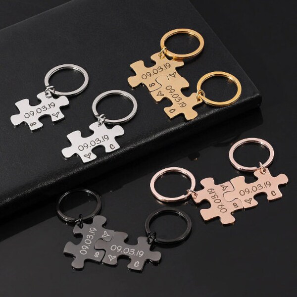 Puzzle Keychain - Etsy