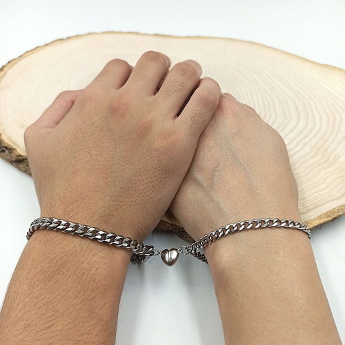 Couple Bracelets Heart Matching Bracelets - Etsy