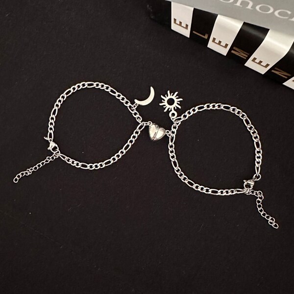 Magnetic Couple Bracelet Sun Moon - Etsy