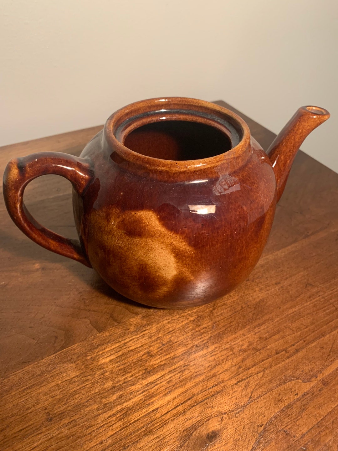 Brownware Pottery-teapot - Etsy