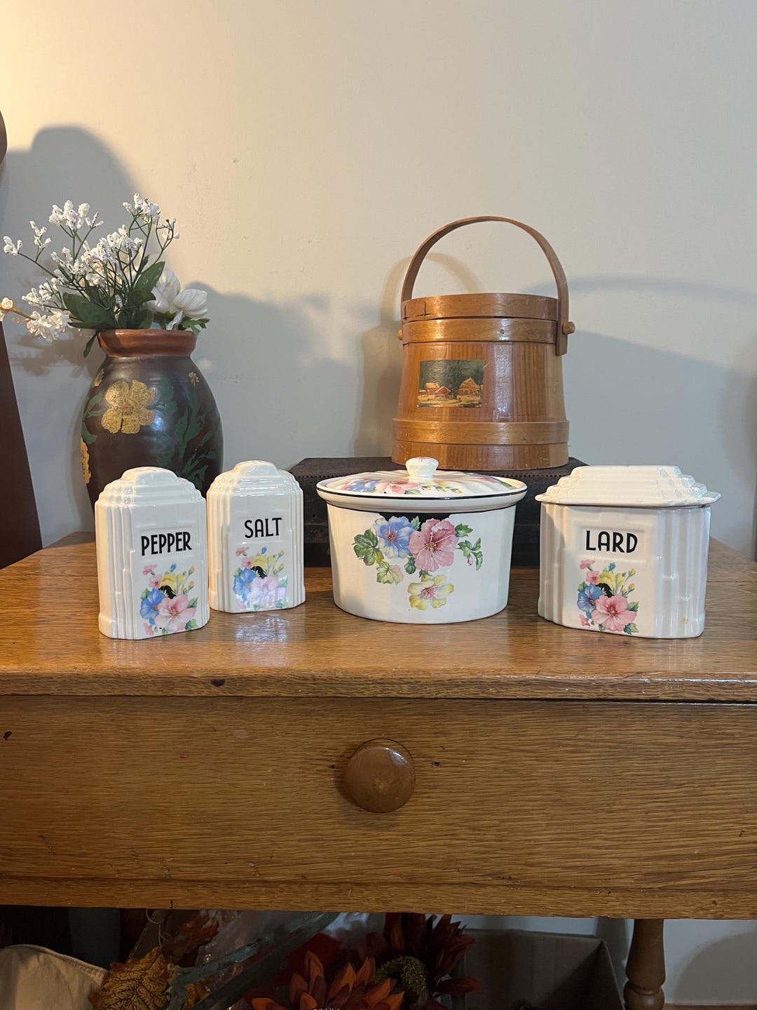 Vintage Harker Pottery Kitchen Set - Etsy