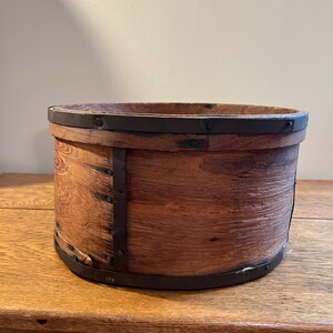 Large Antique Wooden Grain Measure With Steel Bands - Etsy
