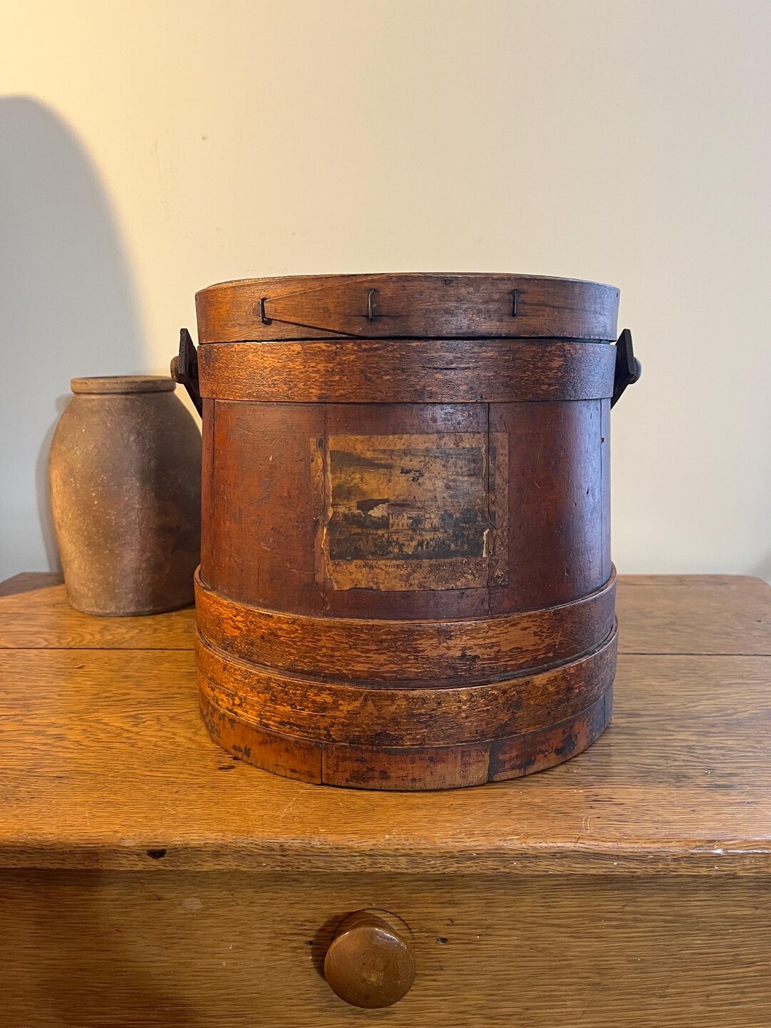 Antique Large Wooden Firkin ( Sugar Bucket ) - Etsy