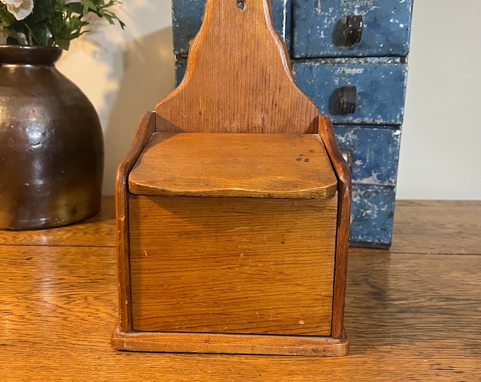 Antique Wooden Salt Box - Etsy