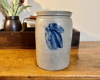 Antique Stoneware Blue Decorated Canning Crock - Etsy