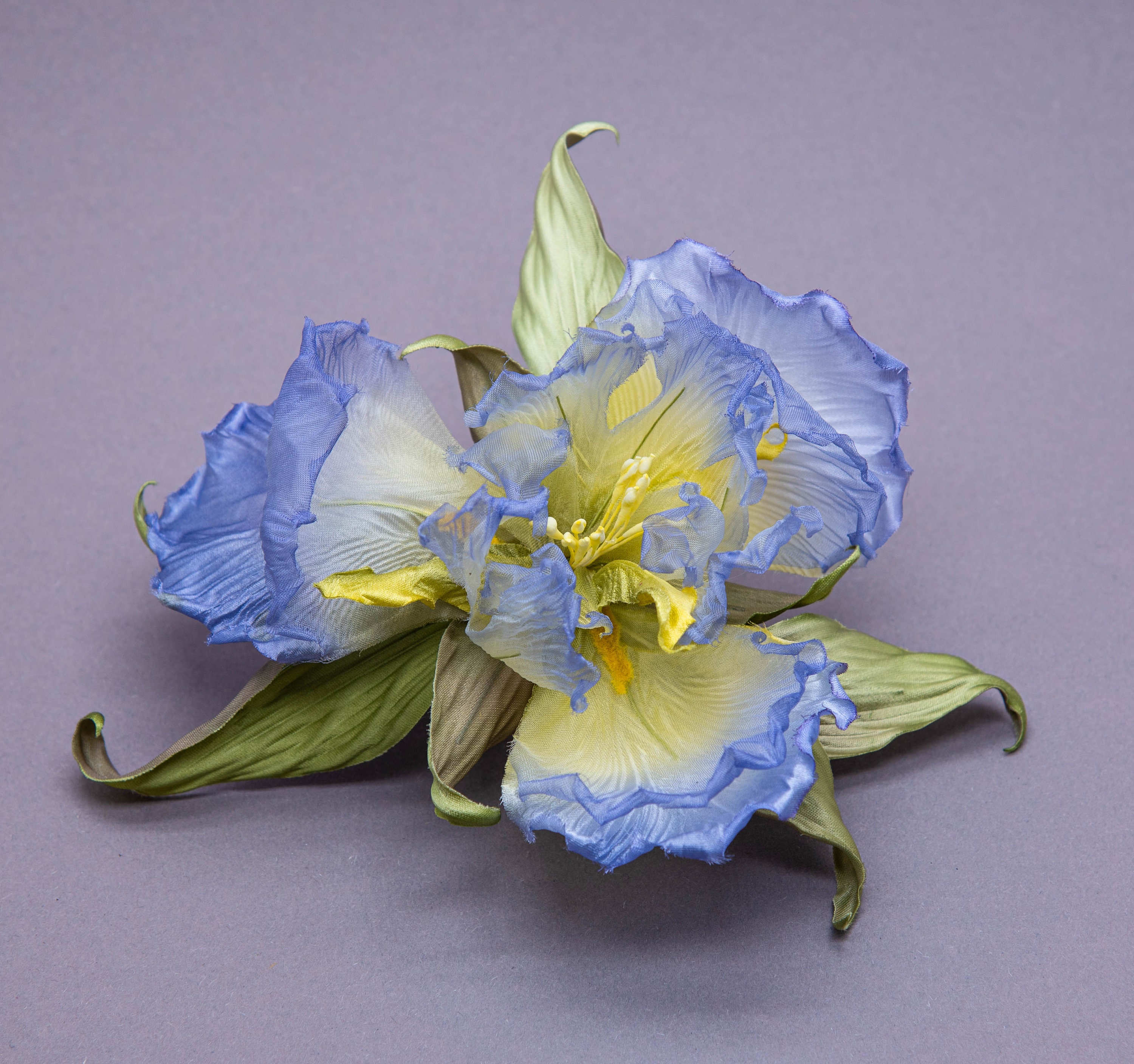 Iris Brooch Silk Flower Brooch Lilac Gift Iris Pin - Etsy