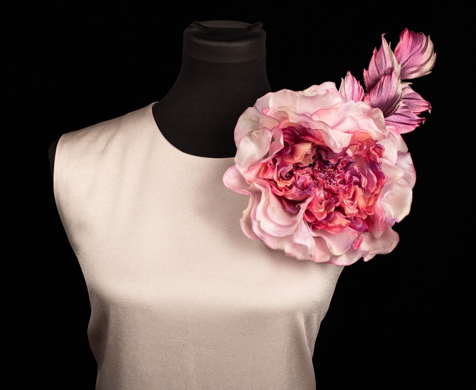 Extra Large Brooch • Silk Flower Pin • Large Hair Clip - Etsy