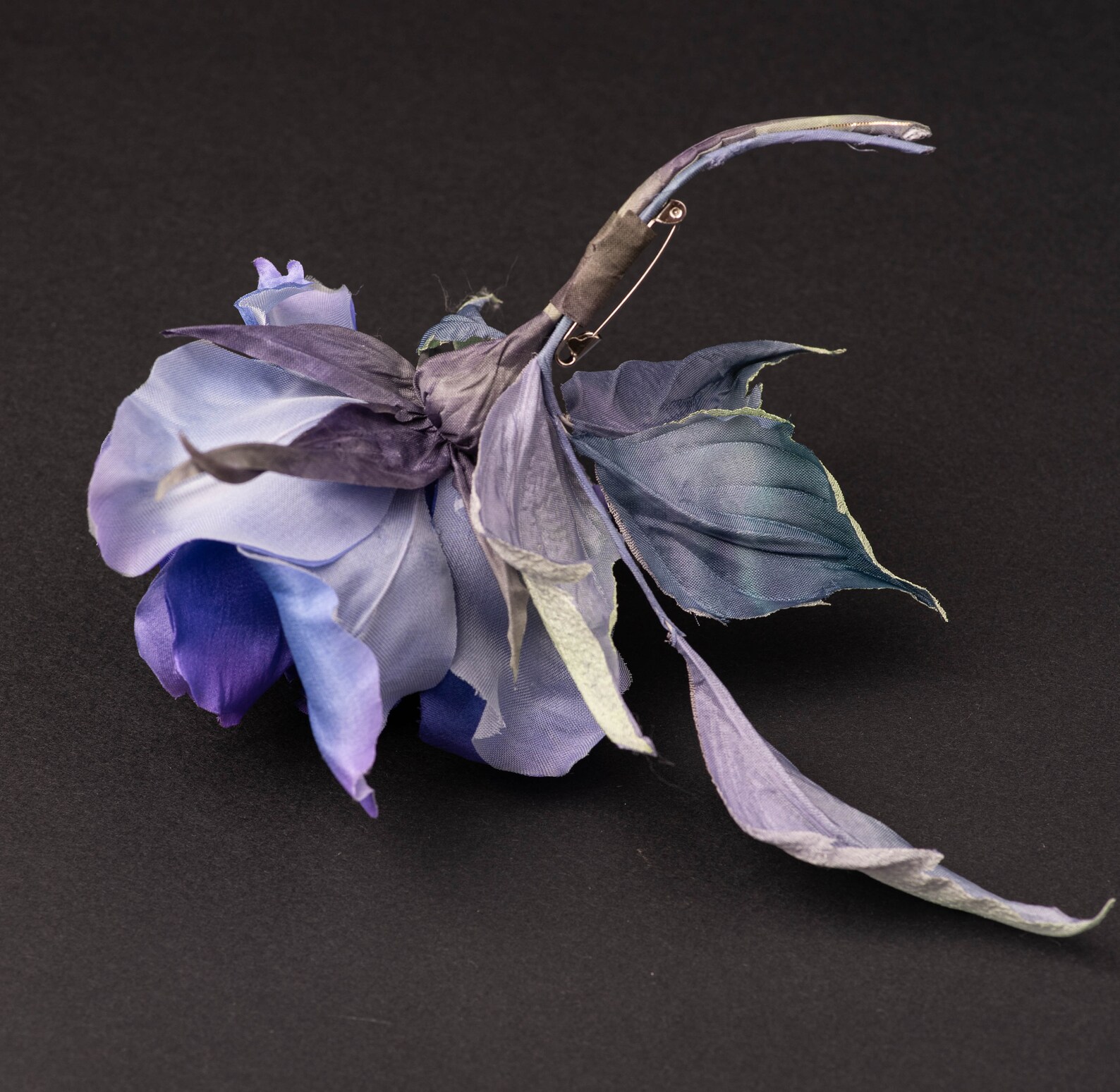 Blue Flower Pin • Silk Flower Brooch • Rose Pins - Etsy