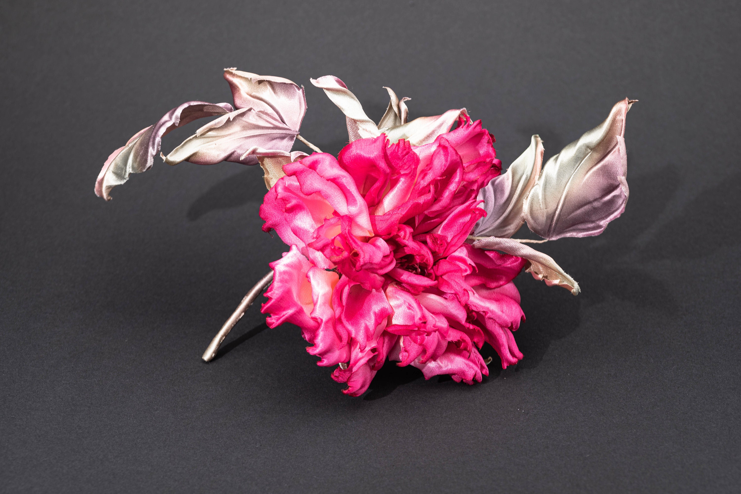 Pink Flower Pin • Handmade Silk Flower • Silk Flower Brooch - Etsy