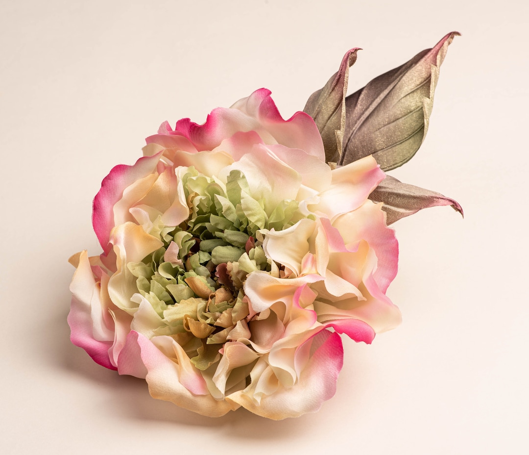 Silk Flower Brooch • Pink Flower Pin • Floral Headpiece - Etsy