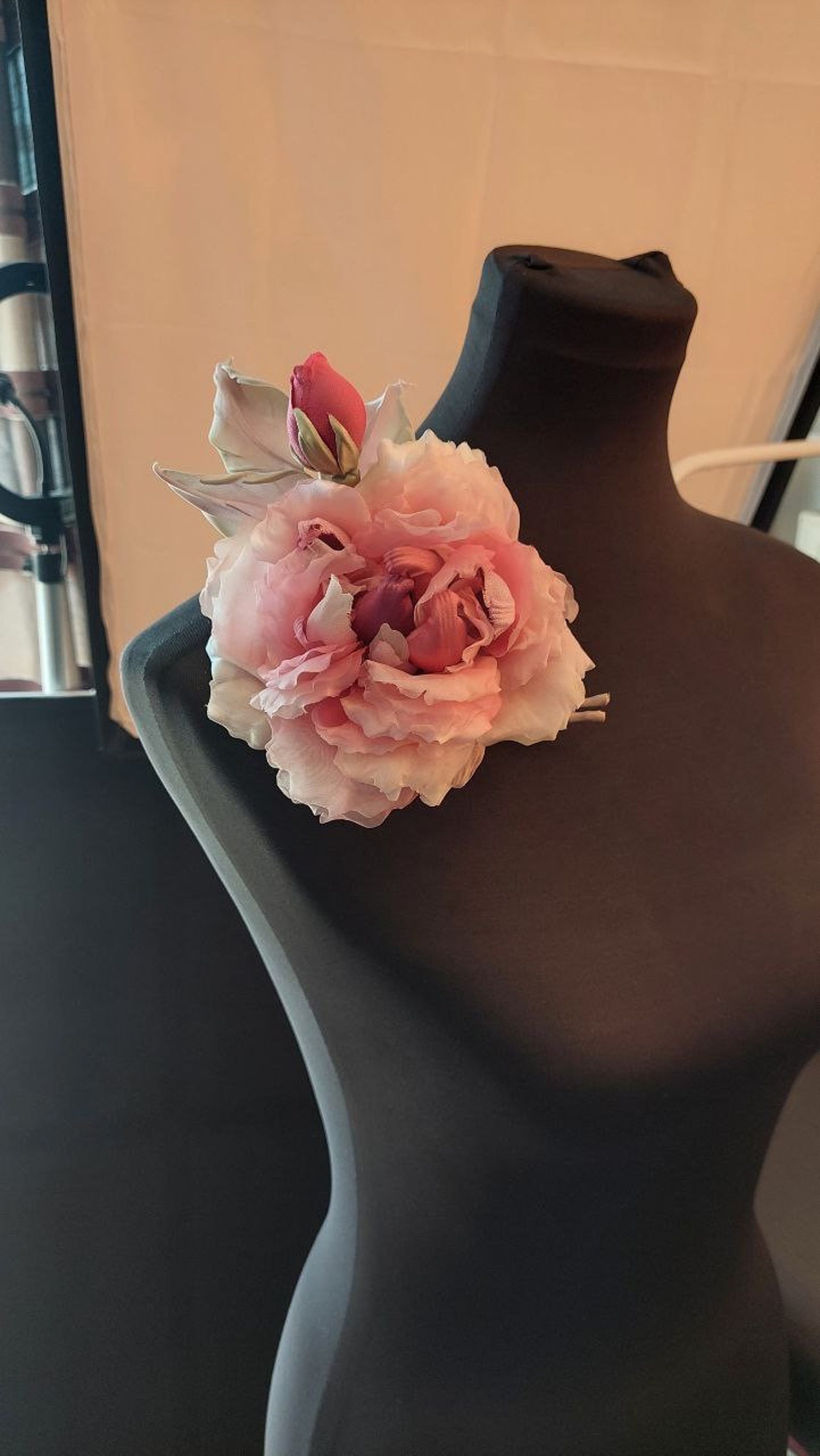 Silk Rose Brooch • Pink Flower Pin • Elegant Brooch - Etsy