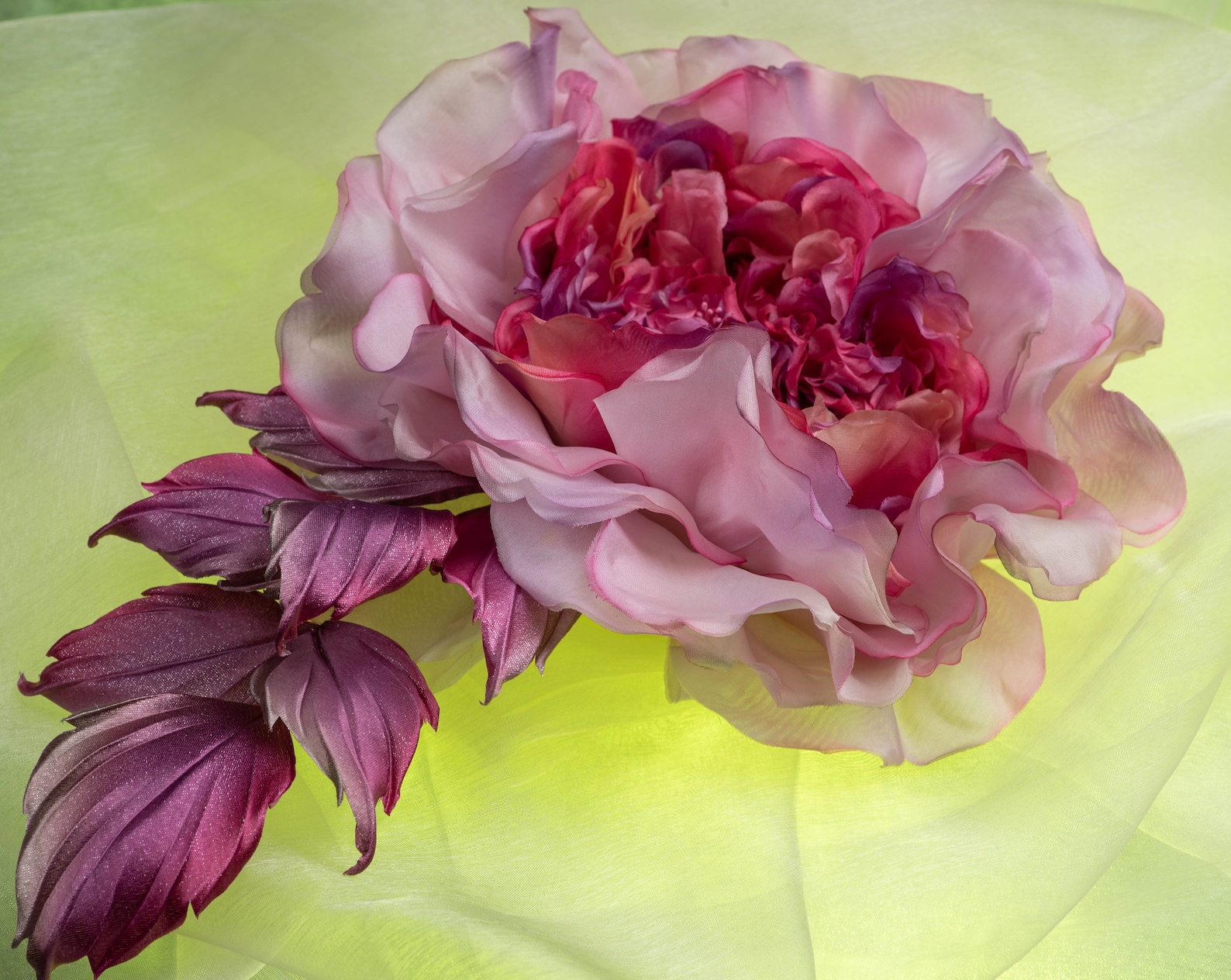 Extra Large Brooch Silk Flower Pin Large Hair Clip - Etsy