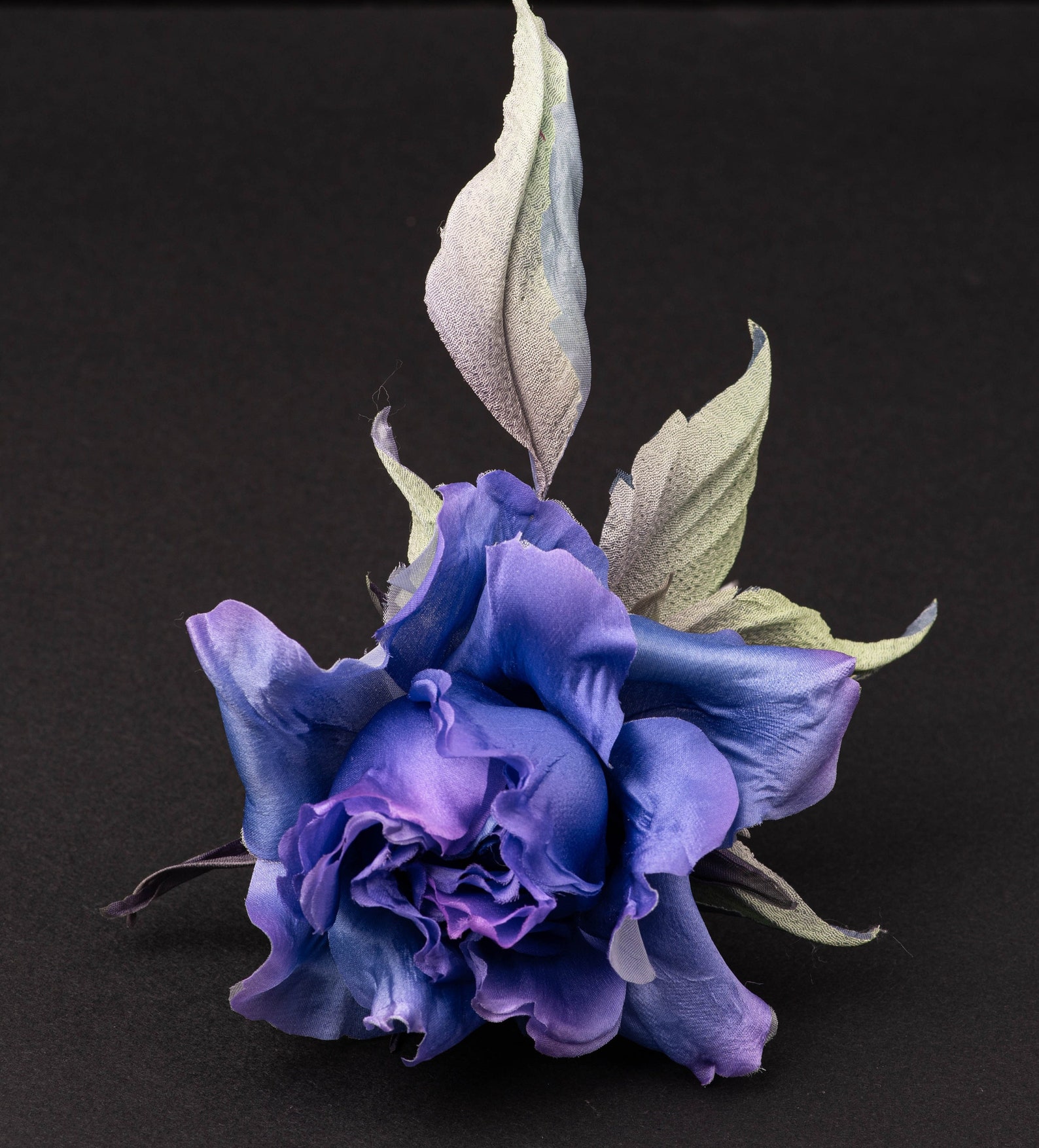 Blue Flower Pin • Silk Flower Brooch • Rose Pins - Etsy