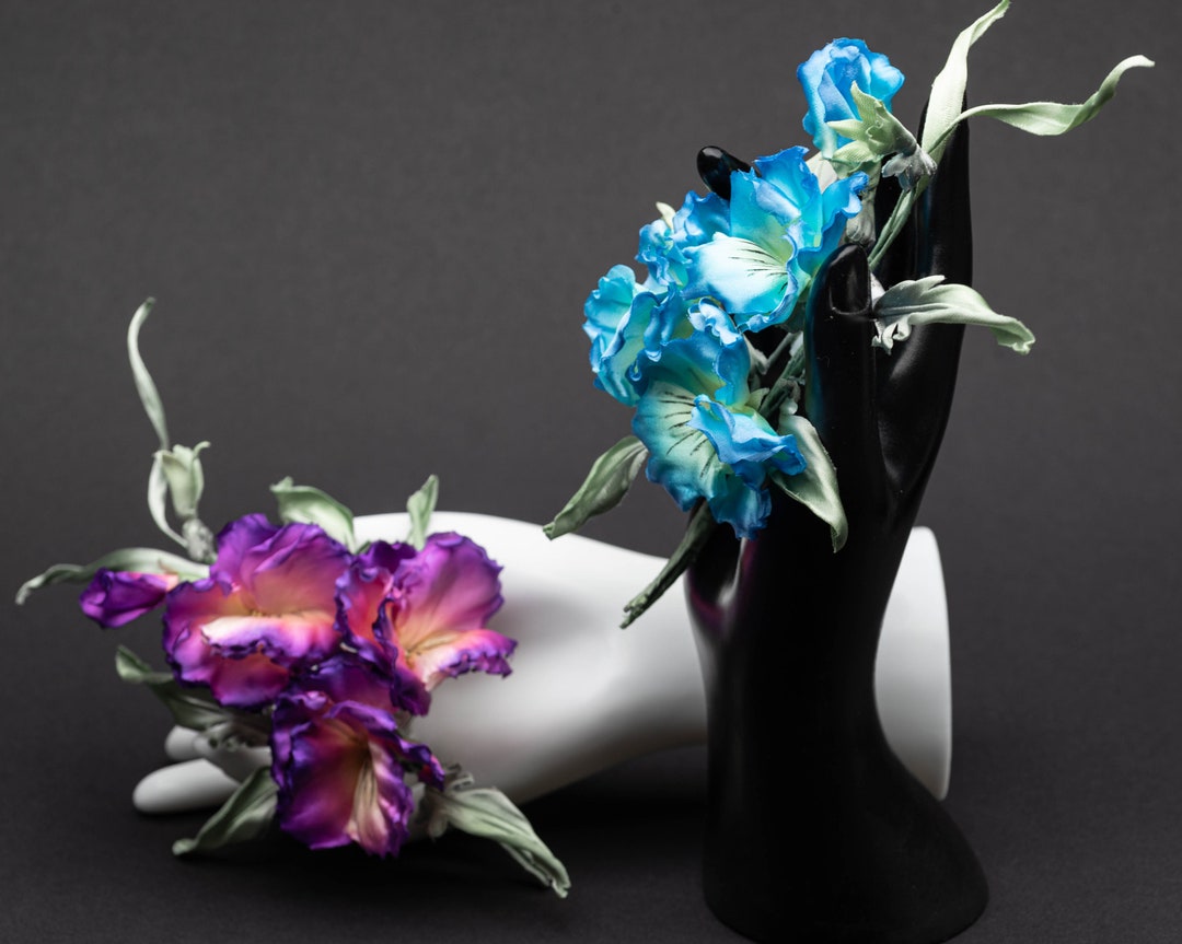 Silk Flower Pin • Viola Pin • Fabric Flower Brooch - Etsy